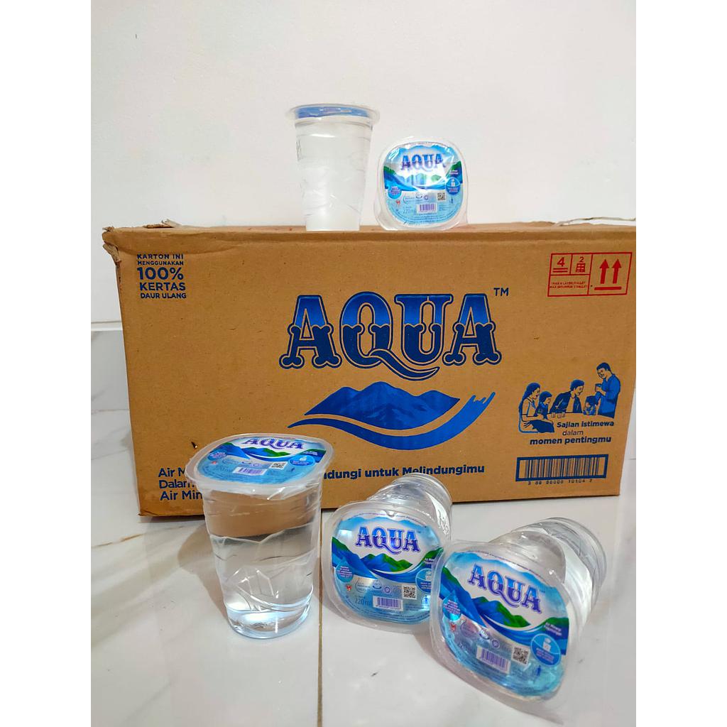 Air Mineral AQUA Gelas 220 ml | e-Order